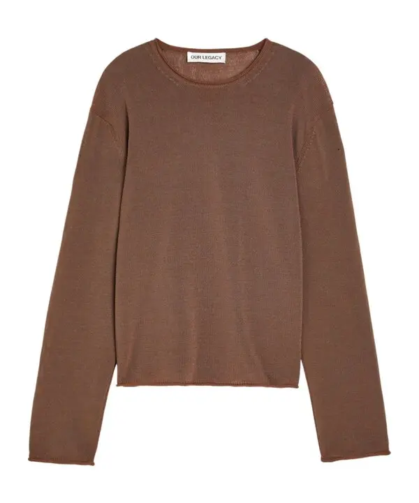 Our Legacy Rolled-trim Cotton-blend Jumper