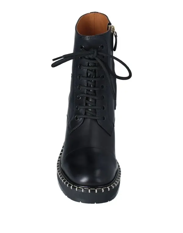 Chloé Solid Color Round Toe Leather Boots