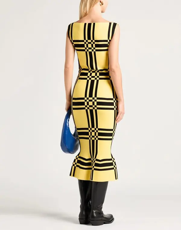 Marni Sleeveless Plaid Dress