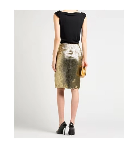 Saint Laurent Polka Dot Midi Skirt