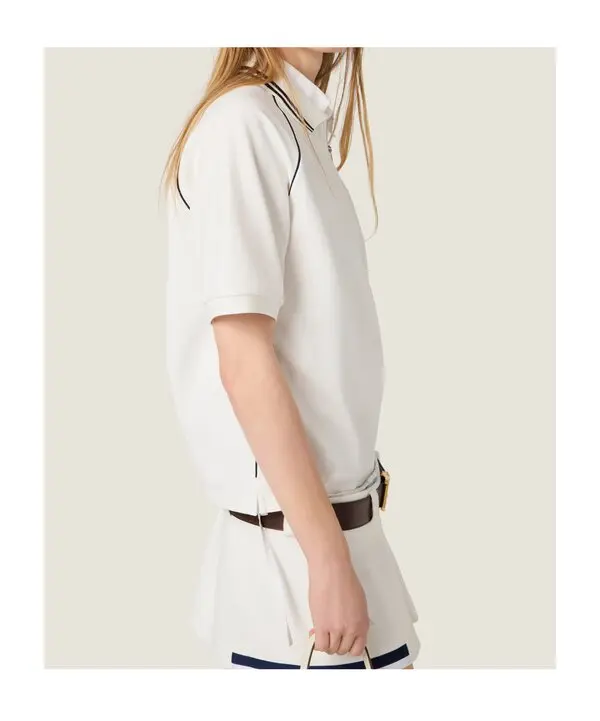 Miu Miu Cotton Piqué Polo Shirt