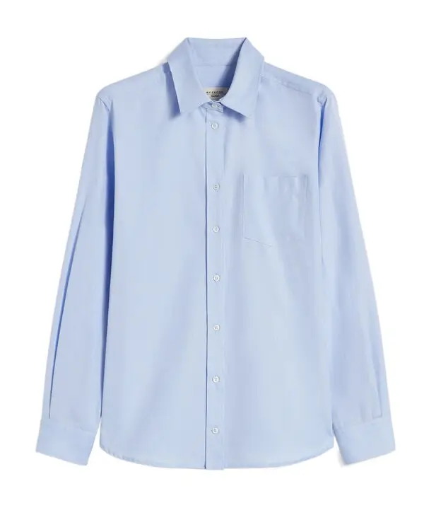Max Mara Long-sleeved Button-up Shirt - Light Blue