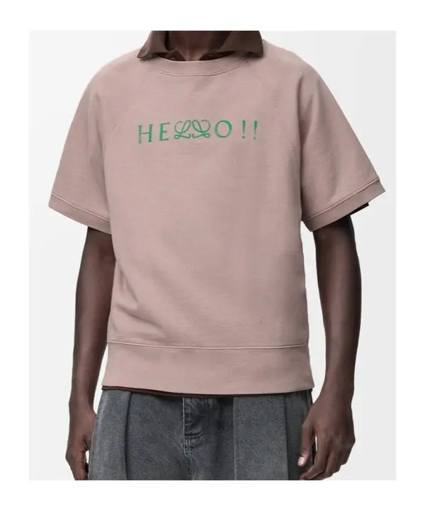 Loewe Anagram Print Short Sleeve Sweater