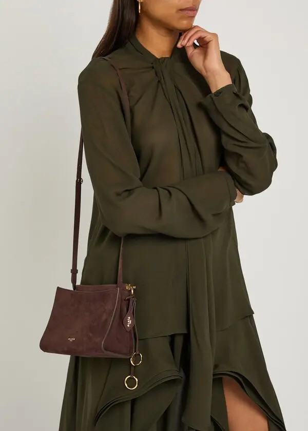 Alaïa Nubuck Small Shoulder Bag