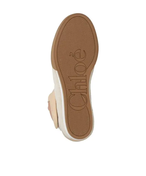 Chloé High Top Sneakers With Velcro And Lace-up Closure - Nude