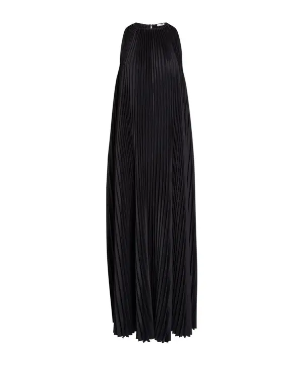 JOSEPH Pleated Satin Maxi Dress
