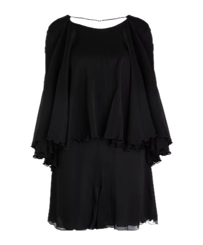 Saint Laurent Solid Color Chiffon Dress