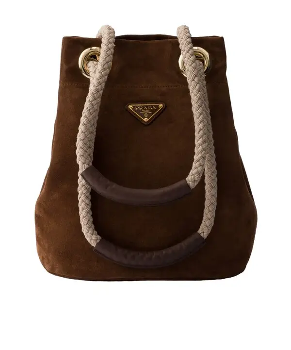 Prada Mariner Small Suede Bucket Bag