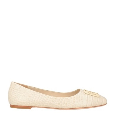 Tory Burch Crocodile-effect Ballet Flats