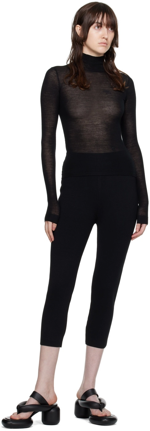 Nanushka Semi-sheer Merino Knit High Neck Top