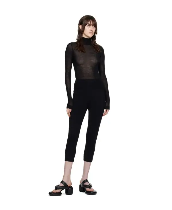 Nanushka Semi-sheer Merino Knit High Neck Top