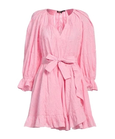 Saint Laurent Long Sleeve Gathered Dress