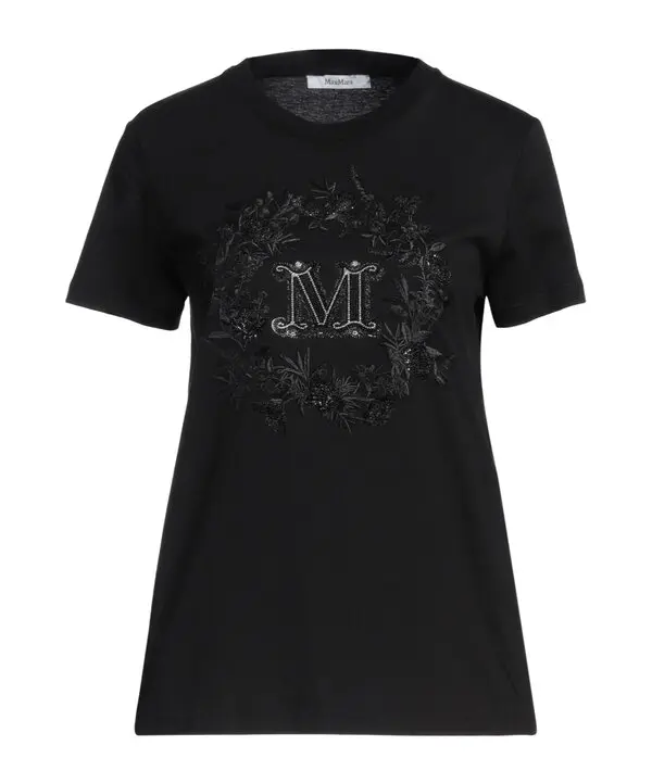 Max Mara Logo Crew Neck T-shirt - Black