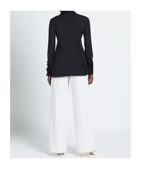 Sportmax Metallic Crystal Embellished Knit Shirt