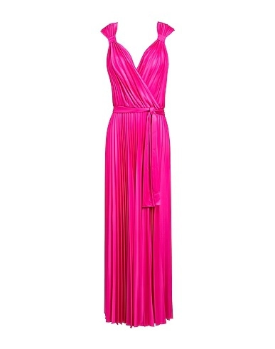 MAXCO. Max&co. Pleated Satin V-neck Maxi Dress With Belt