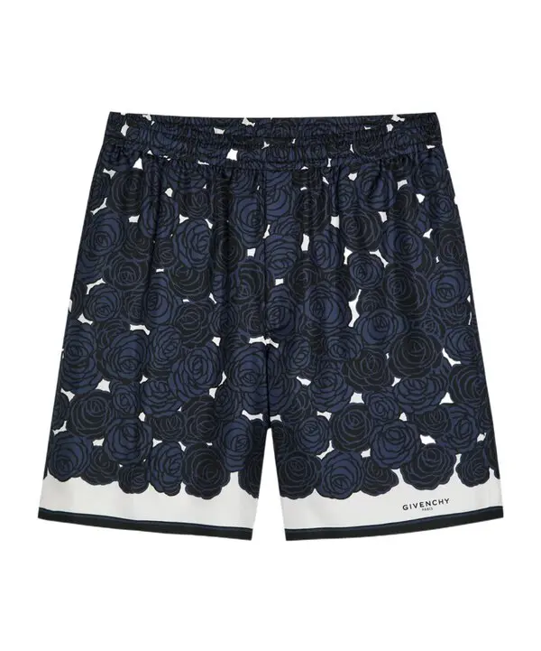 Givenchy Floral-print Silk Shorts