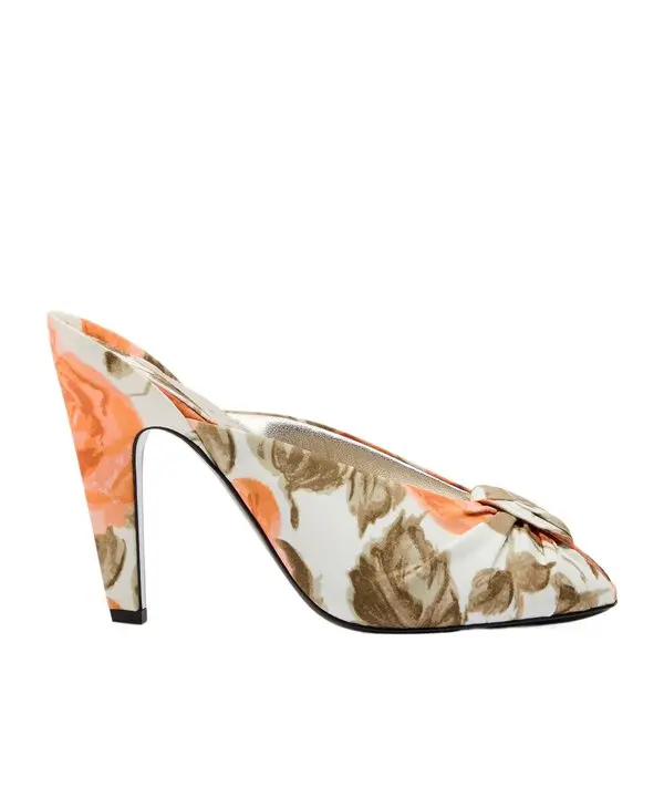 Chloé Suzie 110 Floral Peep-toe Mules
