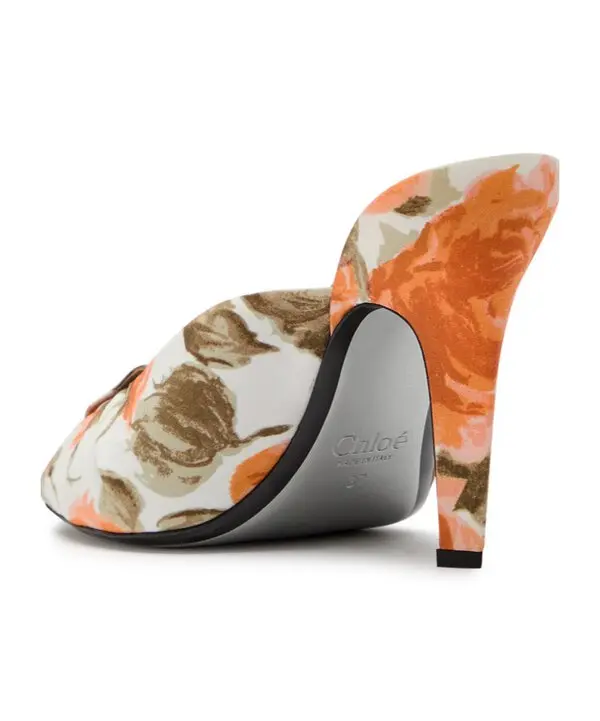 Chloé Suzie 110 Floral Peep-toe Mules