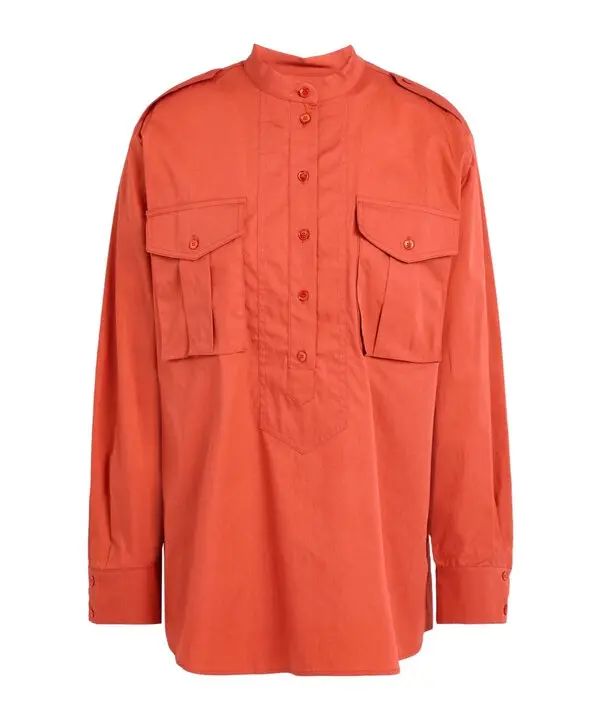 MAXCO. Max&co. Long Sleeve Shirt With Classic Collar And Button Placket