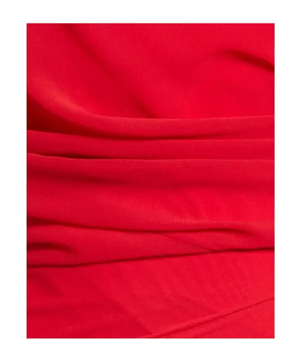 Jacquemus Draped Georgette Dress With Cutout Detail