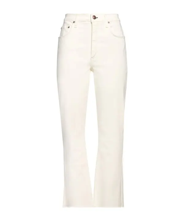 Rag & Bone Solid Color Straight Leg Trousers With Fringe Hem