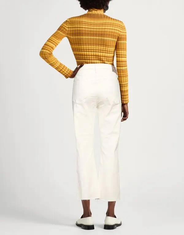 Rag & Bone Solid Color Straight Leg Trousers With Fringe Hem