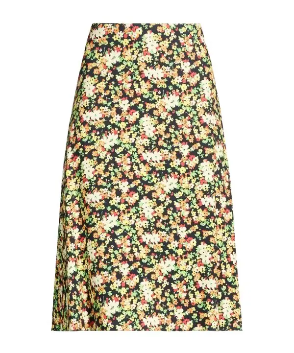 Marni Floral-print Crepe Flared Skirt