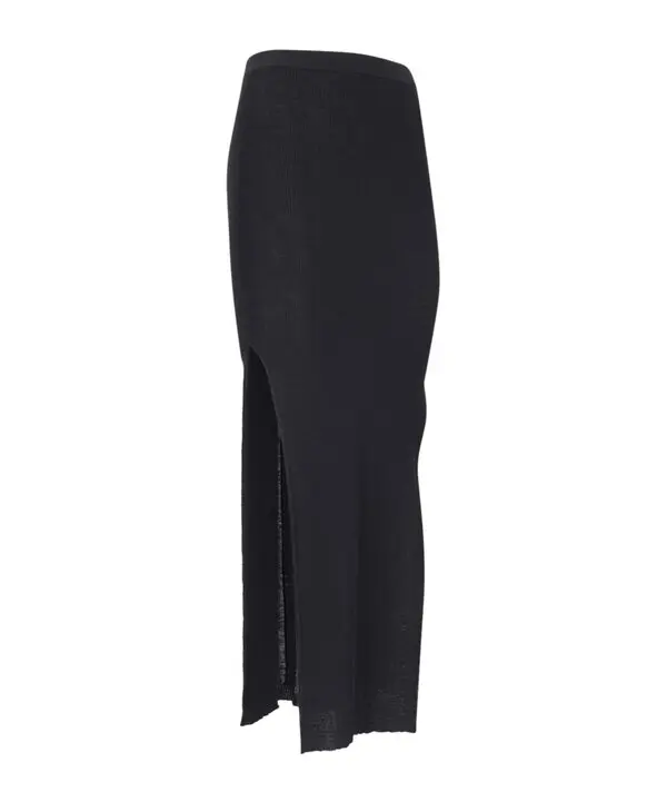 Rick Owens Ribbed Sacri Midi Skirt