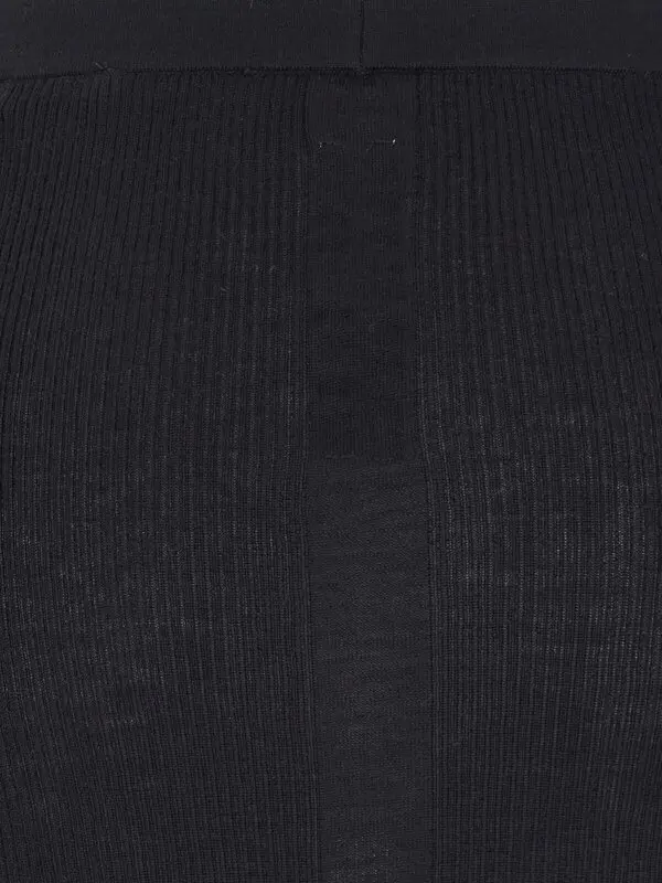 Rick Owens Ribbed Sacri Midi Skirt