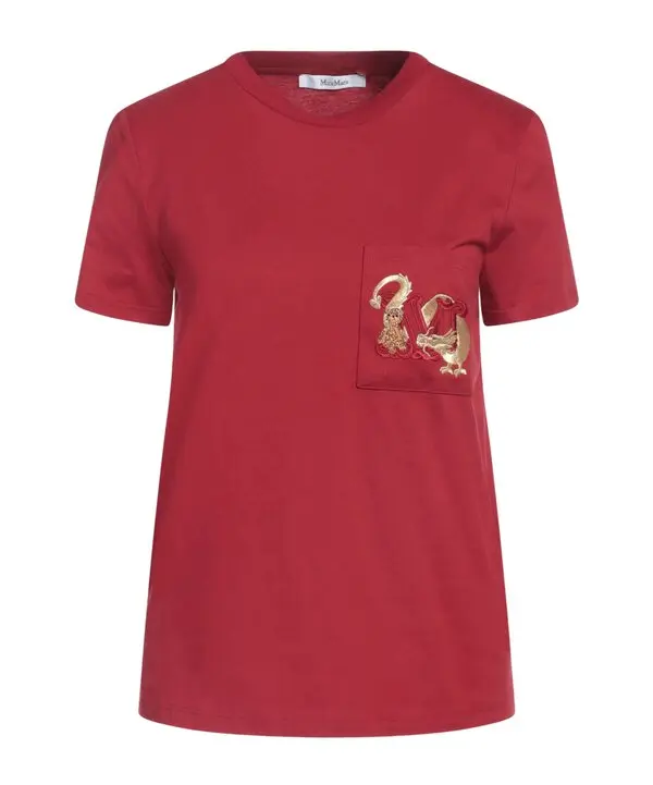 Max Mara Logo Crew Neck T-shirt - Red