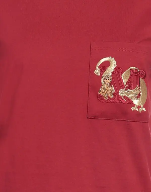 Max Mara Logo Crew Neck T-shirt - Red