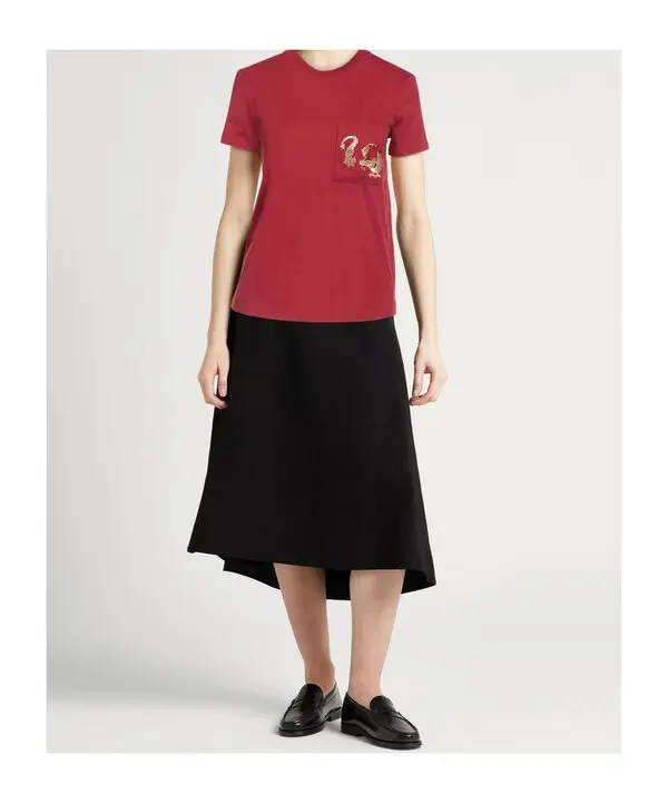 Max Mara Logo Crew Neck T-shirt - Red