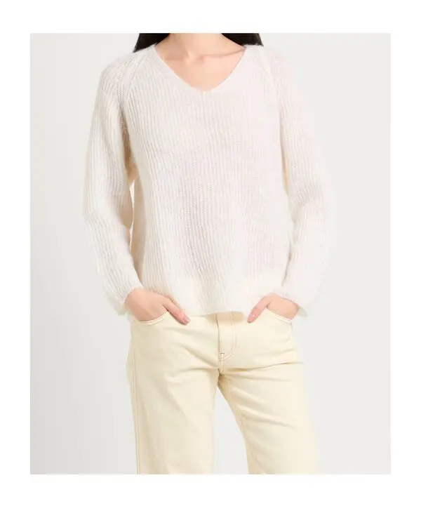 Max Mara Long-sleeved V-neck Sweater