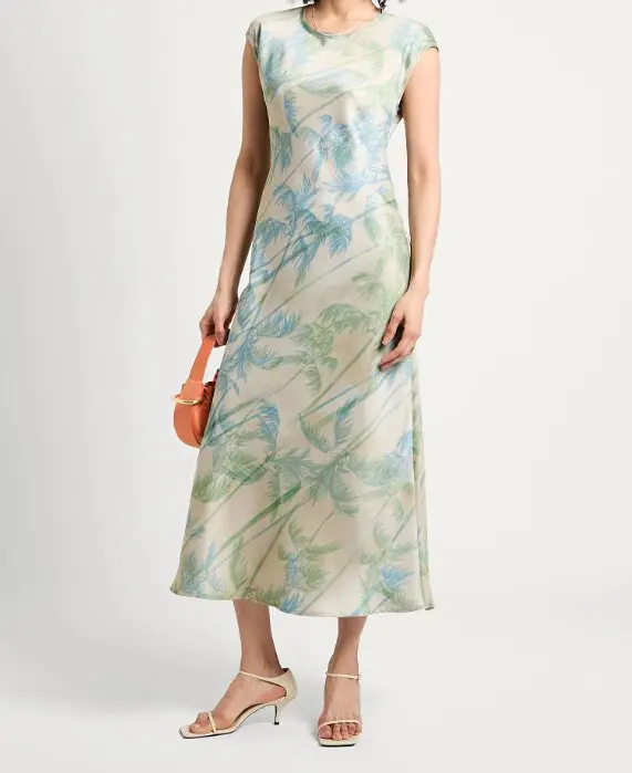 MAXCO. Max&co. Floral Print Satin Maxi Dress