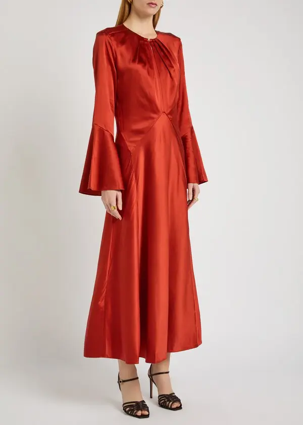 Veronica Beard Ezri Silk-blend Midi Dress