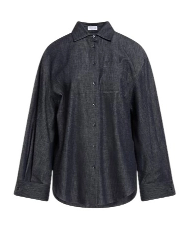 Brunello Cucinelli Dark Wash Denim Shirt