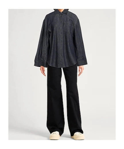 Brunello Cucinelli Dark Wash Denim Shirt