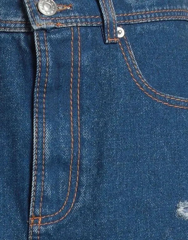 Marni Denim Flared Skirt With Appliqués