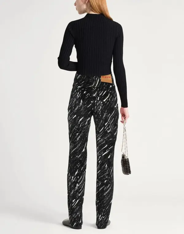 Marni Two-tone Straight-leg Pants - Black
