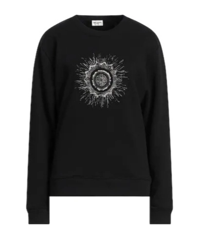 Saint Laurent Crewneck Sweatshirt With Crystal Embellishments
