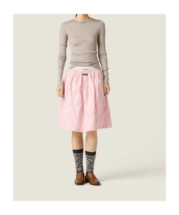 Miu Miu Silk Crew-neck Sweater