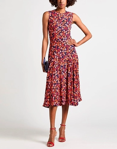 Marni Sleeveless Floral-print Crepe Midi Dress