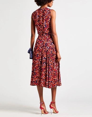 Marni Sleeveless Floral-print Crepe Midi Dress