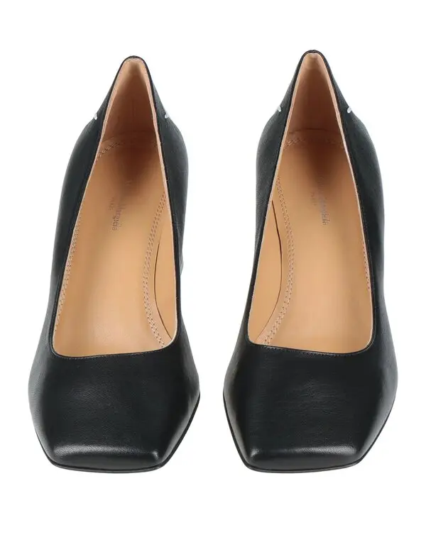 MAISON MARGIELA Two-tone Square Toe Block Heel High Heels