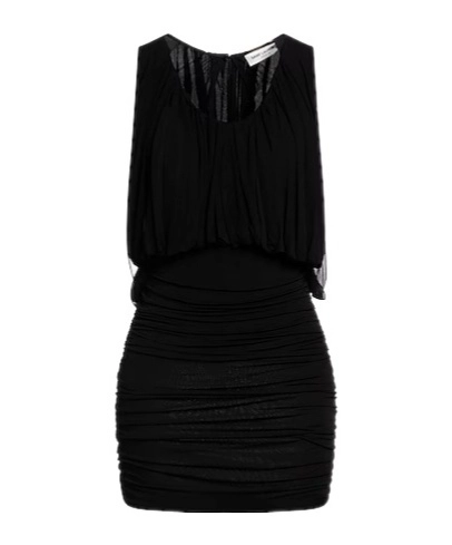 Saint Laurent Sleeveless Round Neck Mini Dress - Black