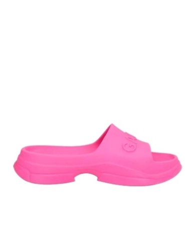 GANNI Rubber Pool Slides With Embossed Logo