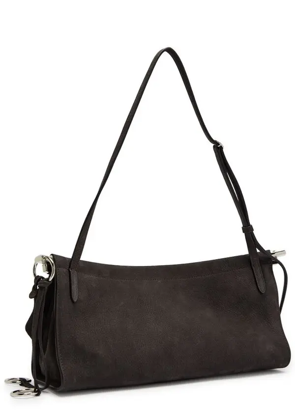 Alaïa East West Medium Nubuck Shoulder Bag