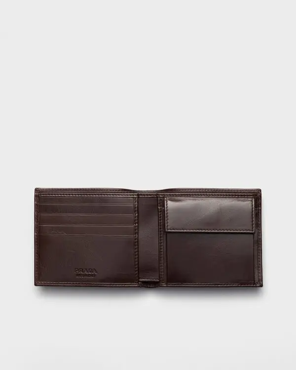 Prada Leather Wallet With Coin Purse