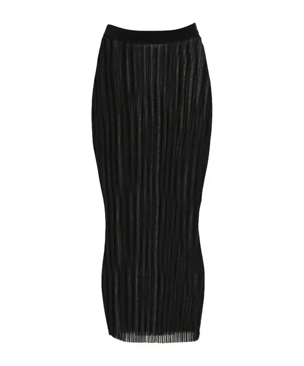 Sportmax Minimalist Solid Color Midi Skirt