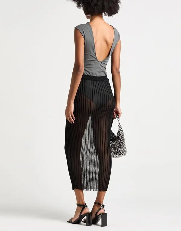 Sportmax Minimalist Solid Color Midi Skirt